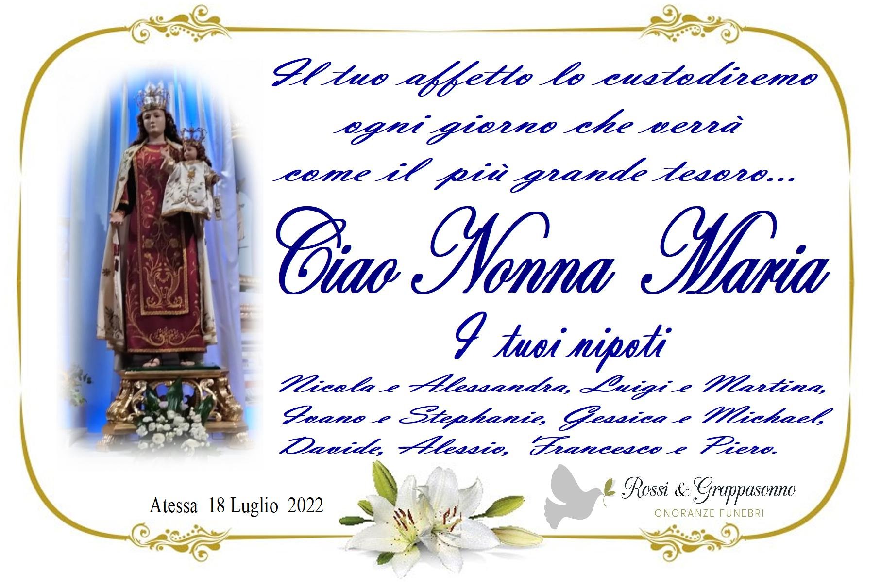 Maria Ranieri - Onoranze Funebri Rossi & Grappasonno