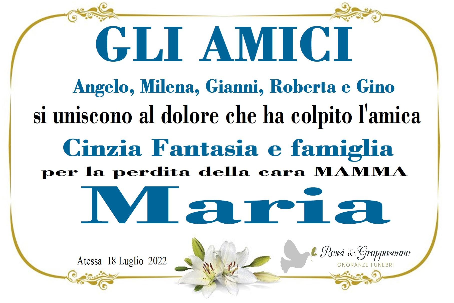Maria Ranieri - Onoranze Funebri Rossi & Grappasonno