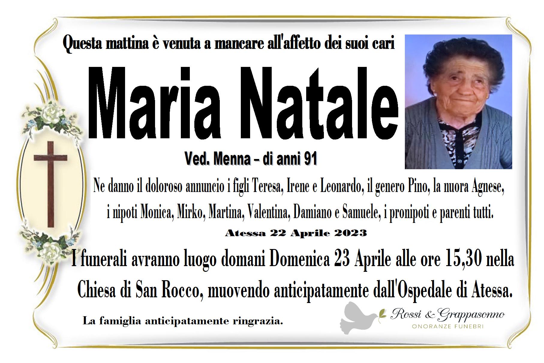Maria Natale - Onoranze Funebri Rossi & Grappasonno